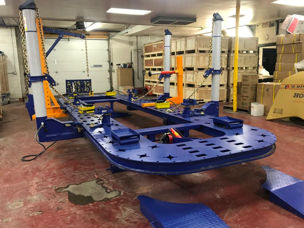 20 FEET 4 TOWERS AUTO BODY SHOP FRAME MACHINE RACK WITH FREE CLAMPS ...